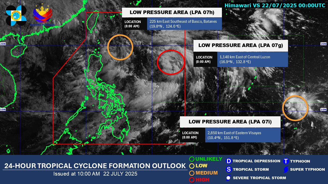 PAGASA monitoring 3 LPAs in and outside PAR | GMA News Online