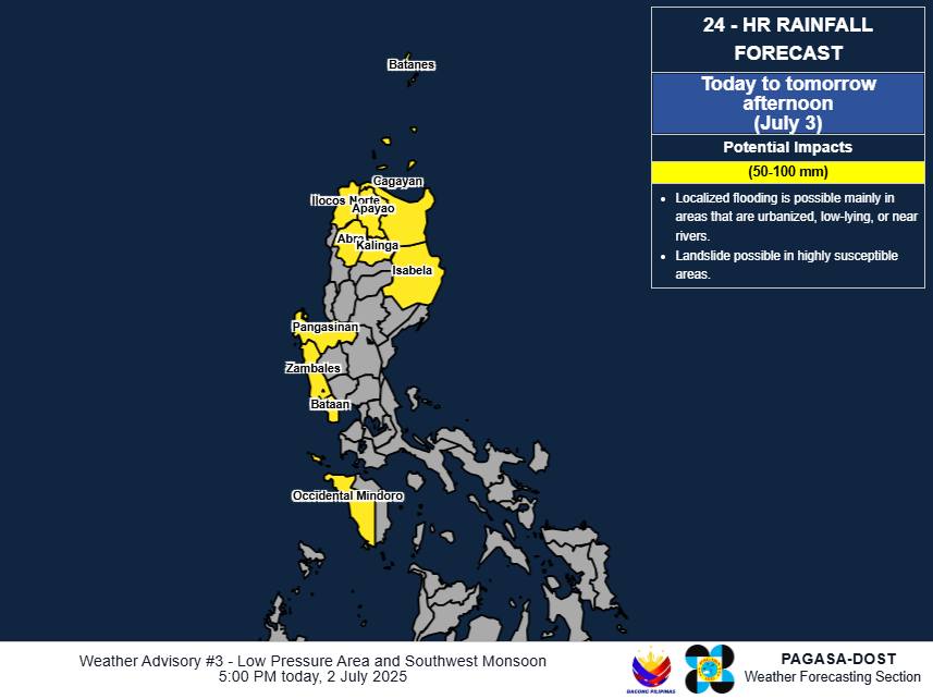 LPA, Habagat to bring rains over parts of PH | GMA News Online