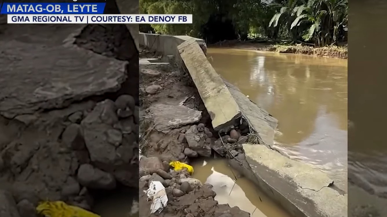 Flood control project under construction in Matag-Ob, Leyte already ...