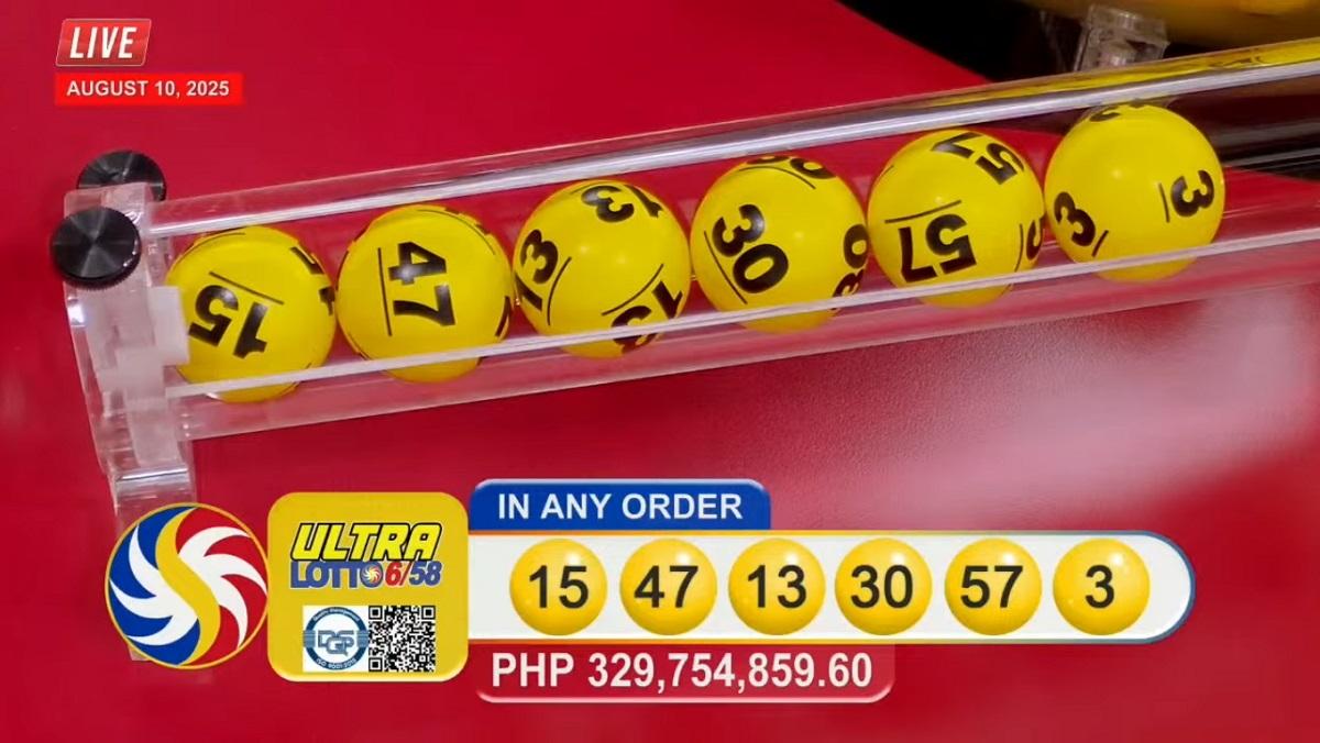 No winners of major lotto draws; Ultra Lotto 6/58 jackpot at P329.7 ...