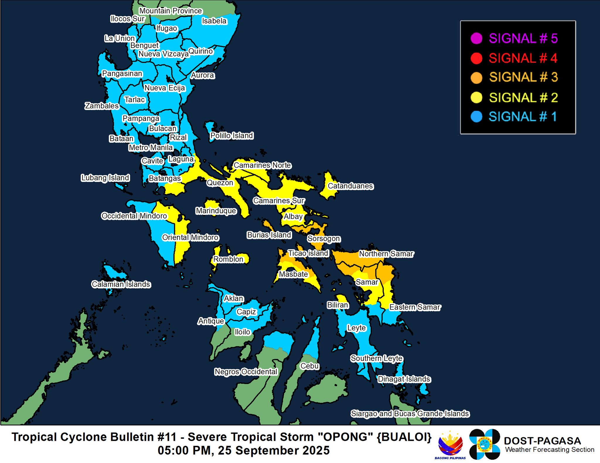 Signal No. 3 raised in Luzon, Visayas areas as Opong maintains strength | GMA News Online