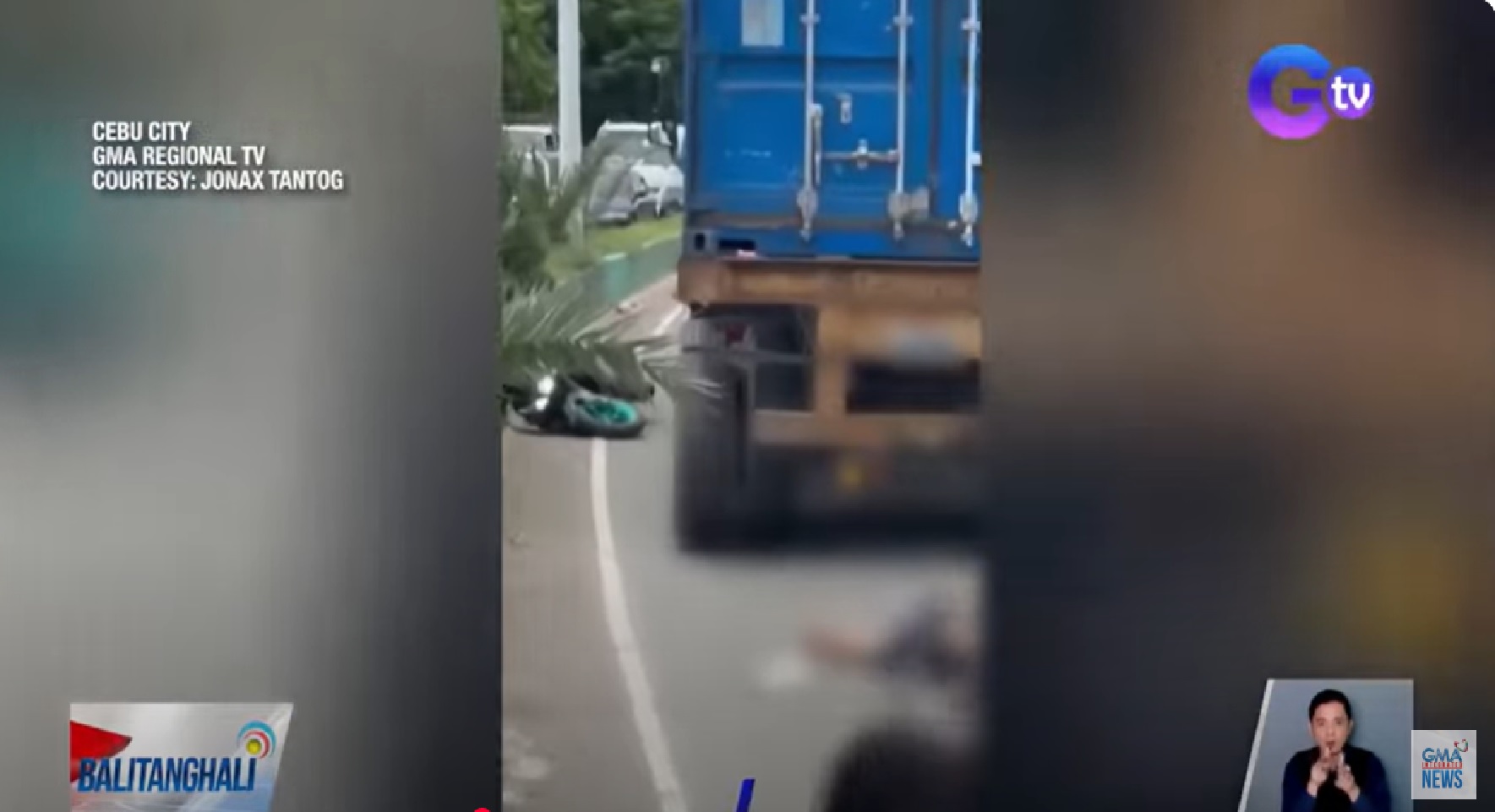 Motorcycle rider at kaniyang angkas, patay matapos masagasaan ng trailer truck sa Cebu City ...