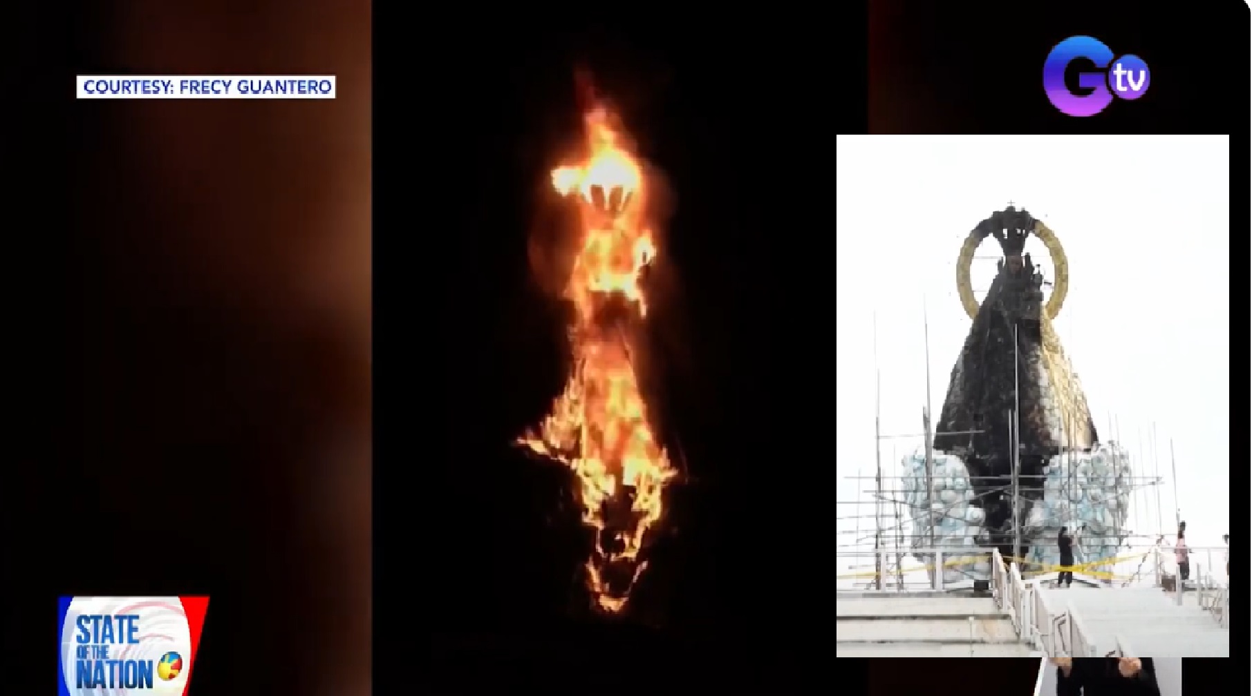 Higanteng imahen ng Our Lady of the Most Holy Rosary Shrine sa Sorsogon ...