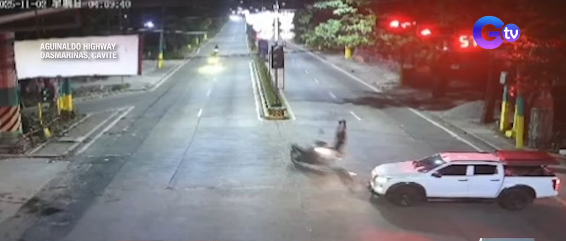 Rider na nag-beating the red light, sugatan nang bumangga sa SUV sa Aguinaldo Highway | Balitambayan