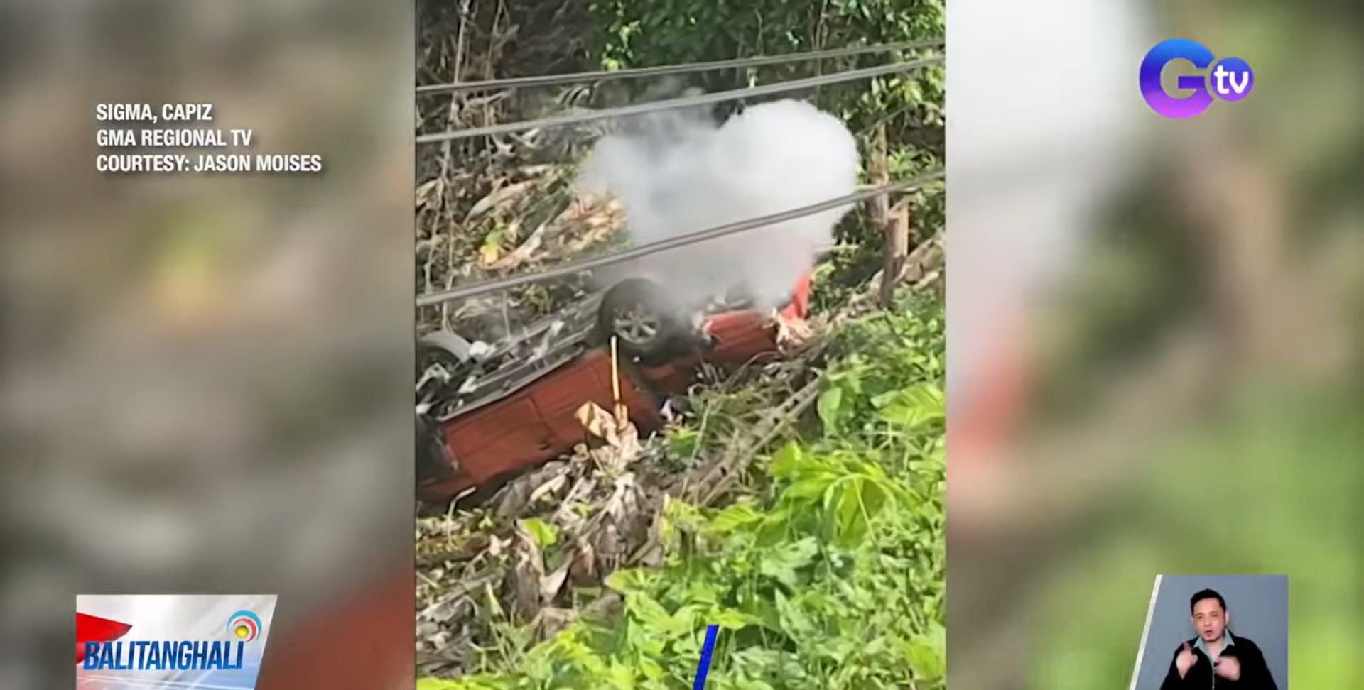5, sugatan nang mahulog ang sinasakyang pickup sa gilid ng kalsada sa ...