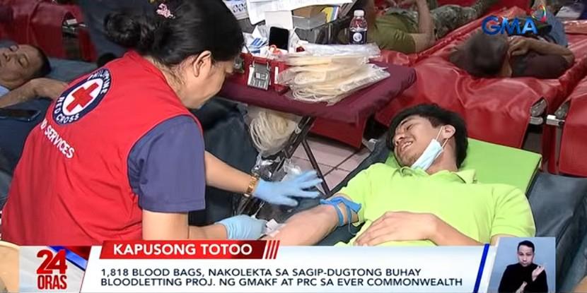 Over 1K blood bags collected by GMA Kapuso Foundation, PH Red Cross in ...