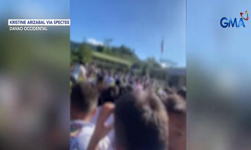 Students horrified as strong earthquake hits on first day flag ...